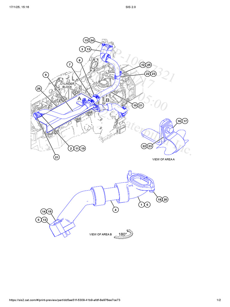 Caterpillar Water Line Parts List | PDF