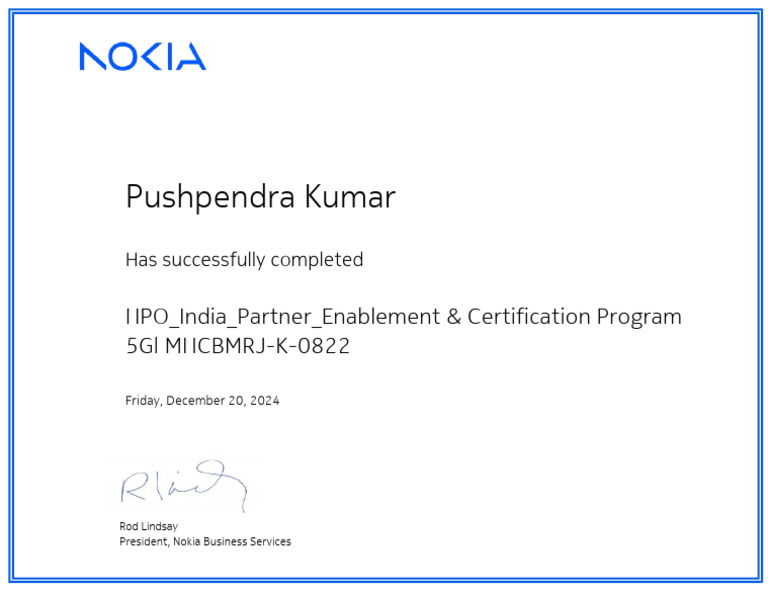 Pushpendra NTID Certificate | PDF