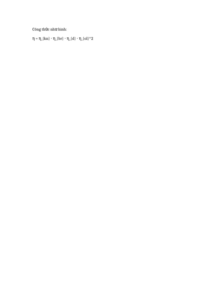 Cong Thuc Eta | PDF