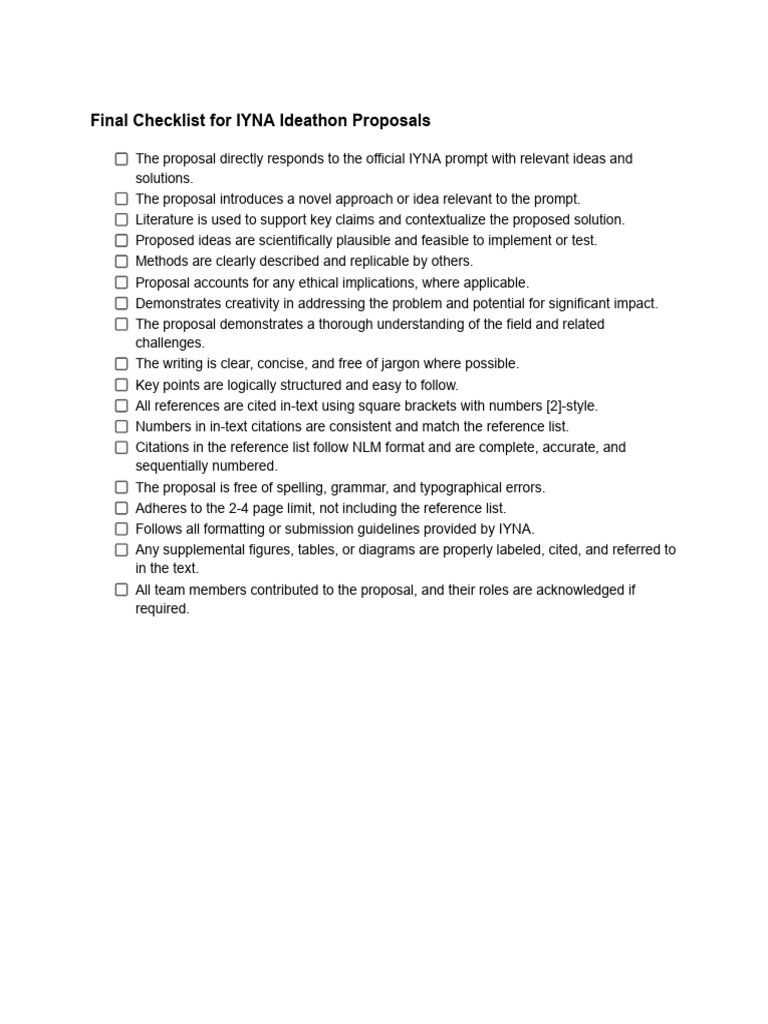 Final Checklist | PDF