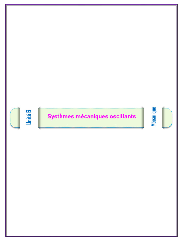 Cours Les Systèmes Mécaniques Oscillants | PDF | Résonance | Pendule (physique)