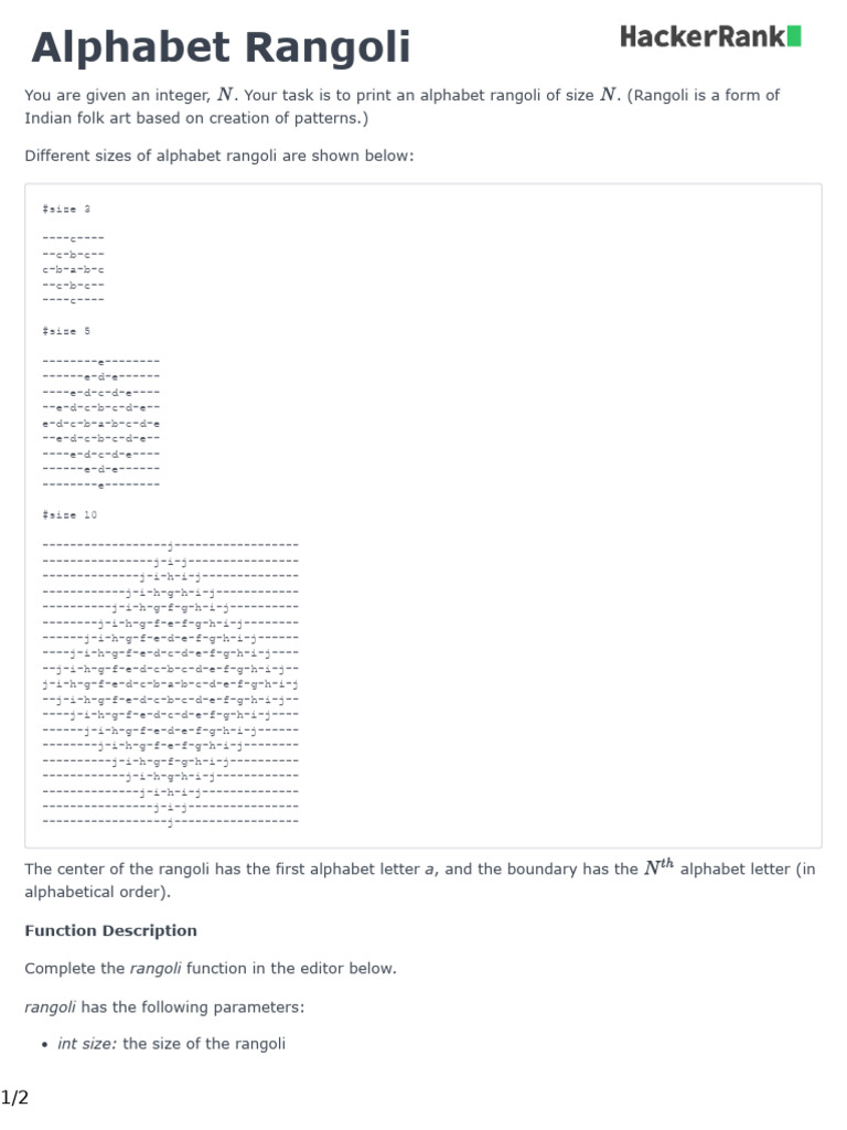 Alphabet Rangoli English | PDF