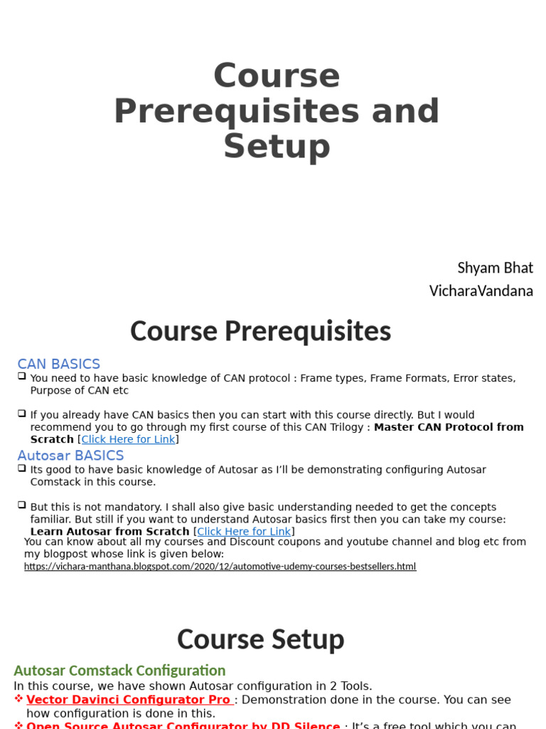 S1L2+Course+PreRequisites+and+Setup | PDF