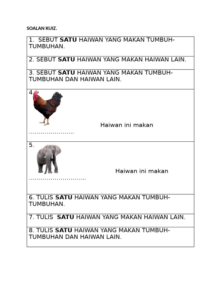 Soalan Kuiz | PDF