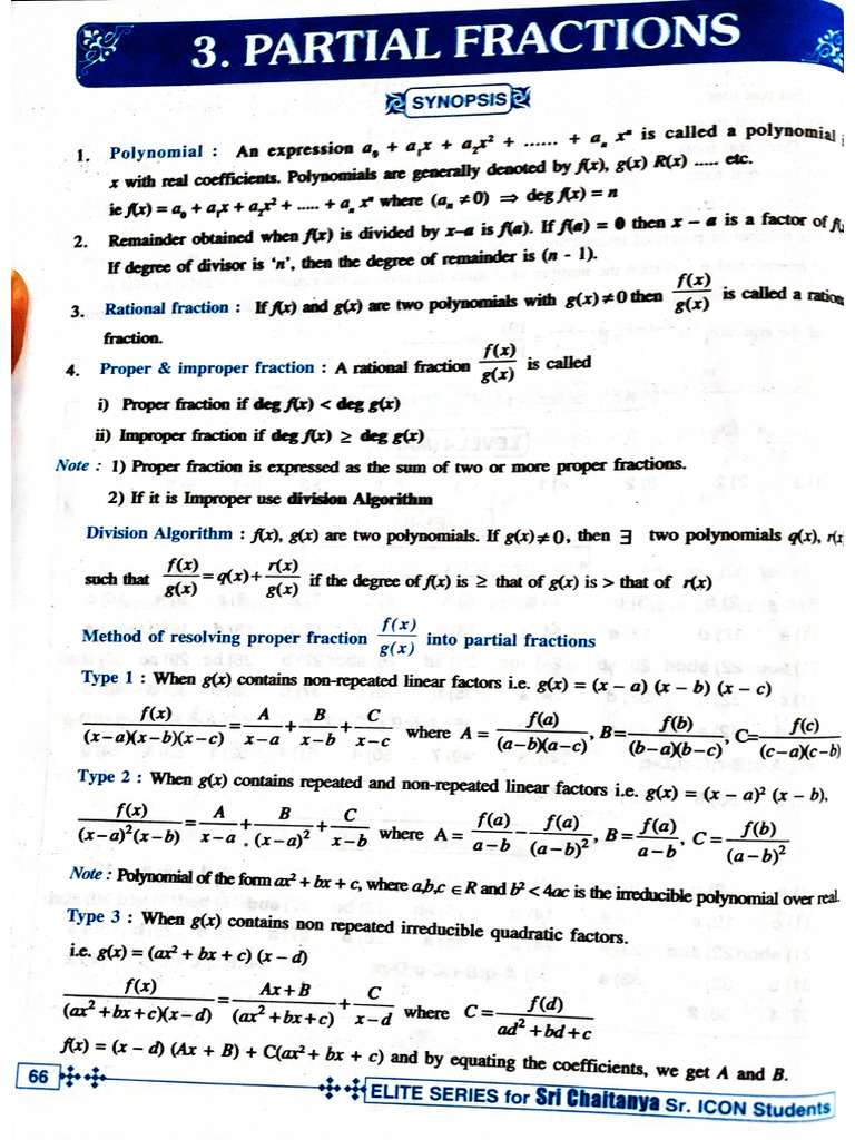 Partial Fractions | PDF