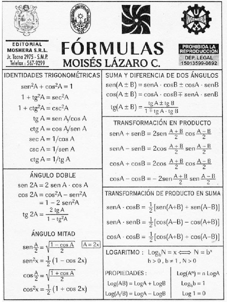 fomulario calculo | PDF