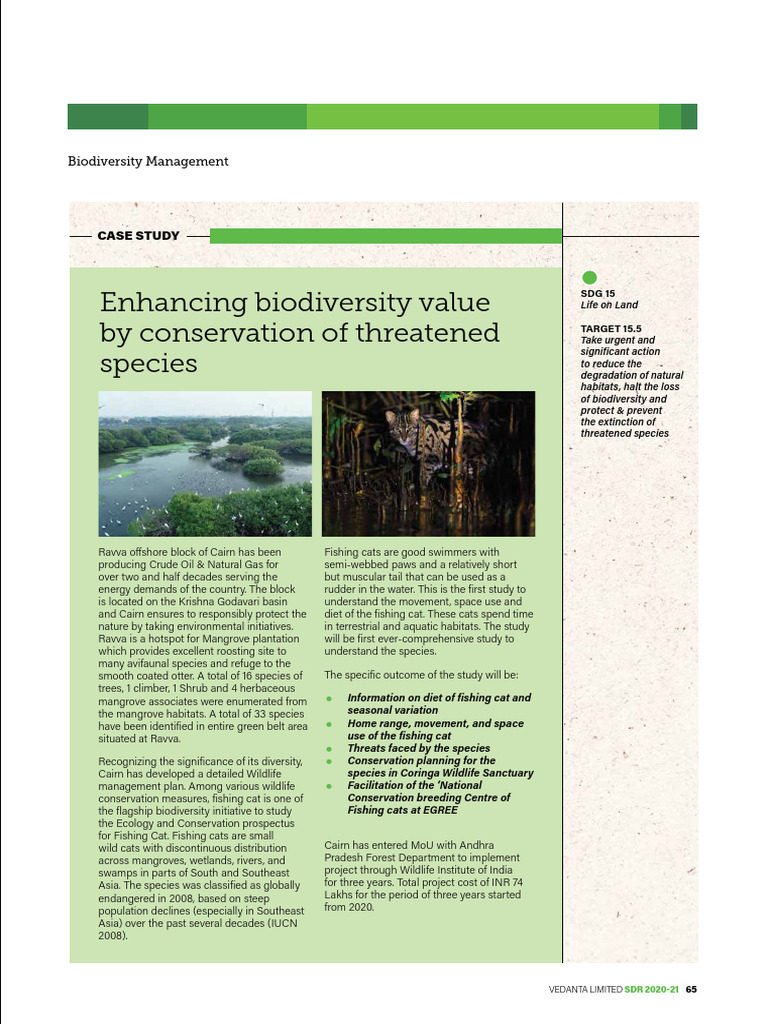 Fishing Cat Conservation Case Study | PDF | Conservation Biology ...