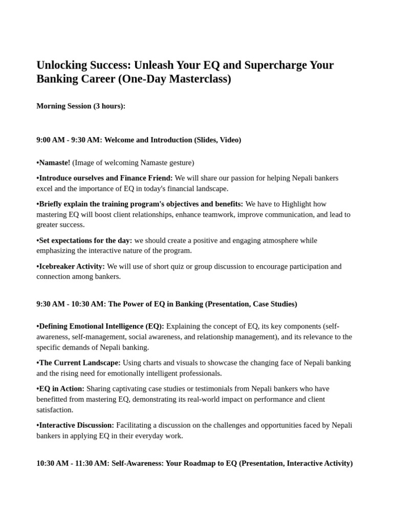 Emotional Intelligence Program Framework and Planning | PDF ...