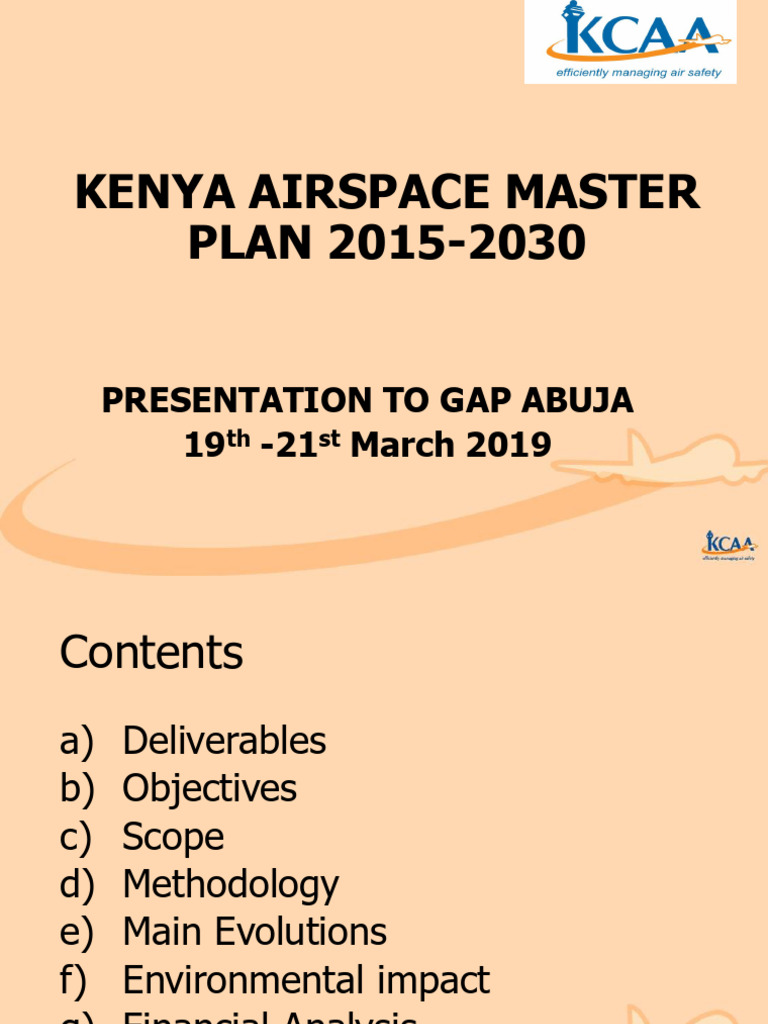 Kenya Airspace Master Plan 2015-2030 Presentation | PDF | Airport | Cost