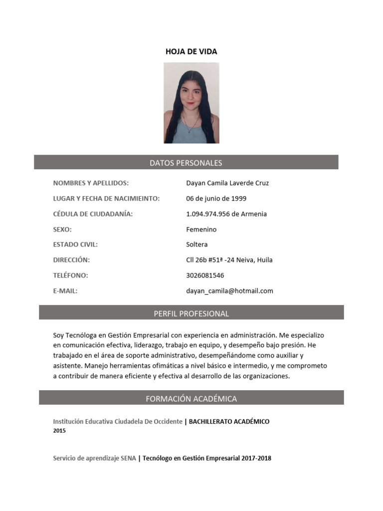 Hoja de Vida - Merged - Compressed | PDF