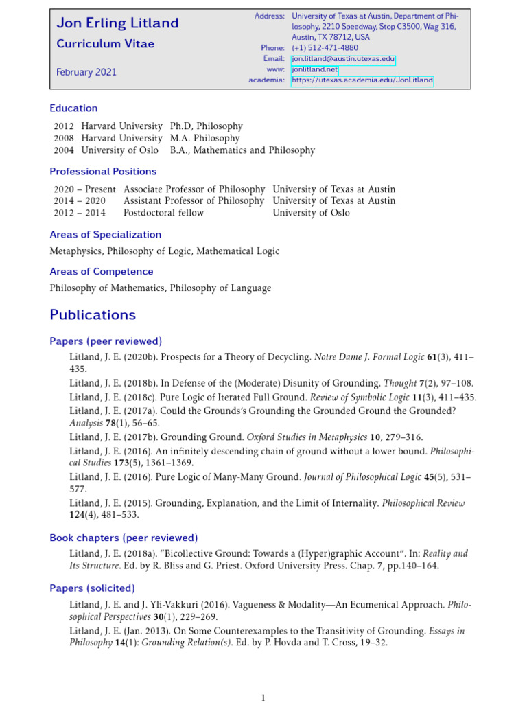 Resume Template | PDF | Logic | Modal Logic