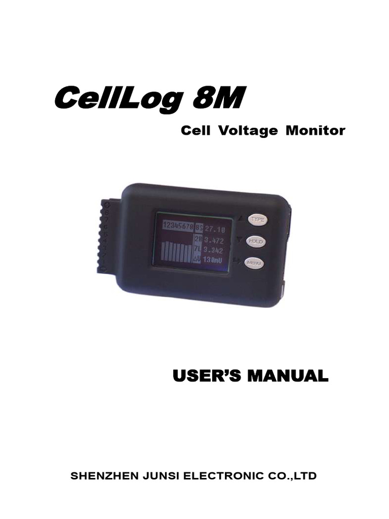 CellLog 8M Controleur Accus | PDF | Computer Monitor | Menu (Computing)