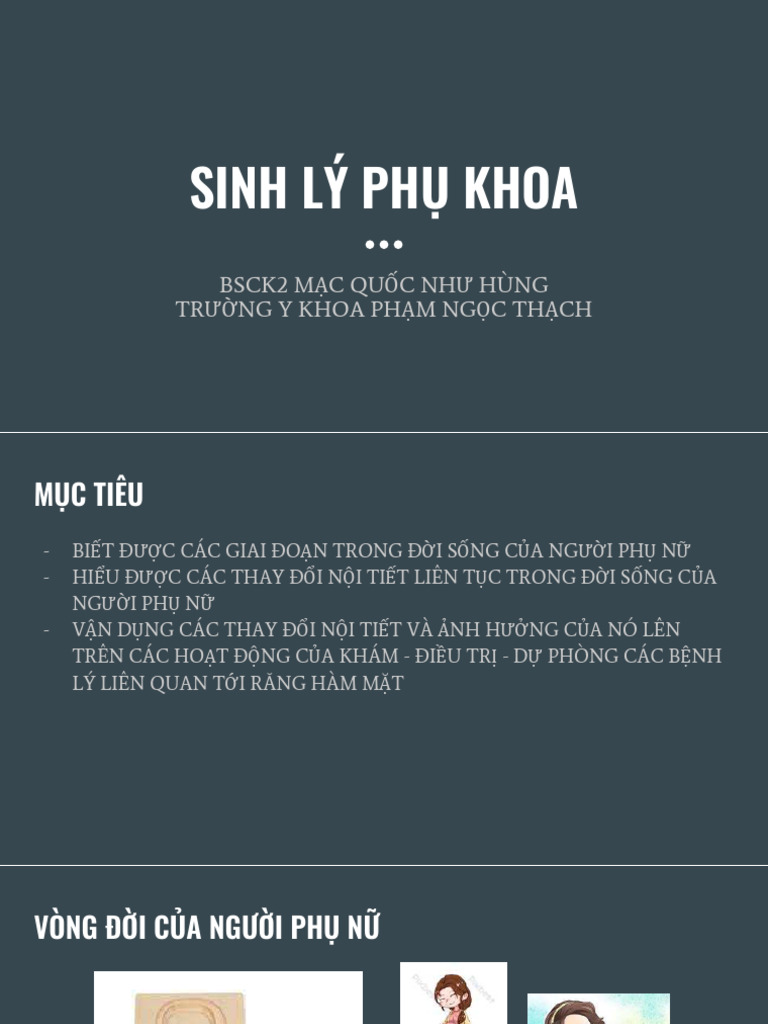 Sinh Lý PH Khoa Cho BS RHM | PDF