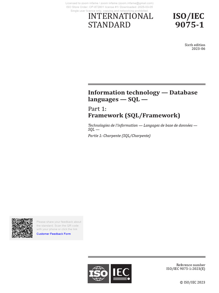 ISO IEC 9075-1 2023 (En) | PDF | Sql | Computer Programming