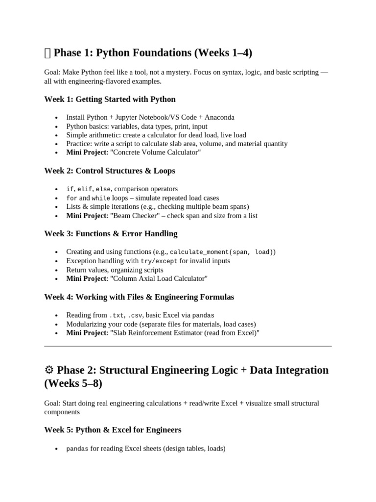 Structural Training Handout | PDF | Microsoft Excel | Control Flow