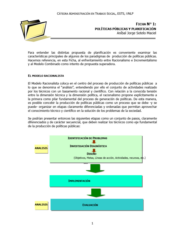 1) BO - Ficha de Lectura - Políticas Públicas y Planificación | PDF ...