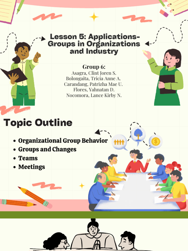 Group 6 Lesson 5 Applications Groups in Organizations and Industry ...