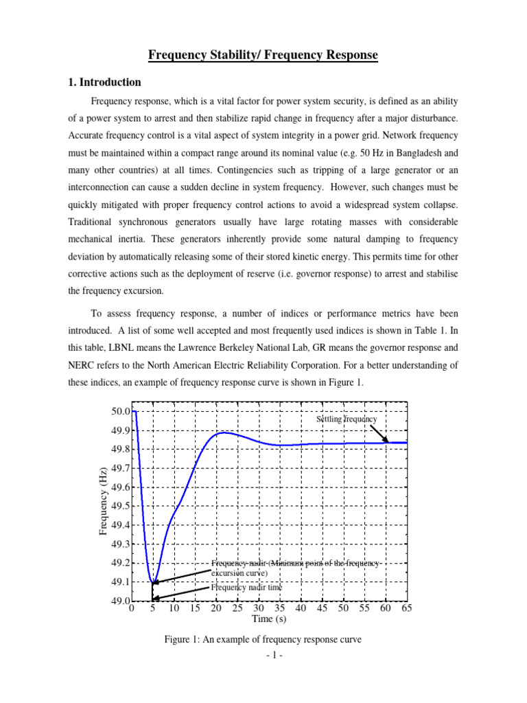 Frequency Stability in Power Systems | PDF | Electricity | Power (Physics)