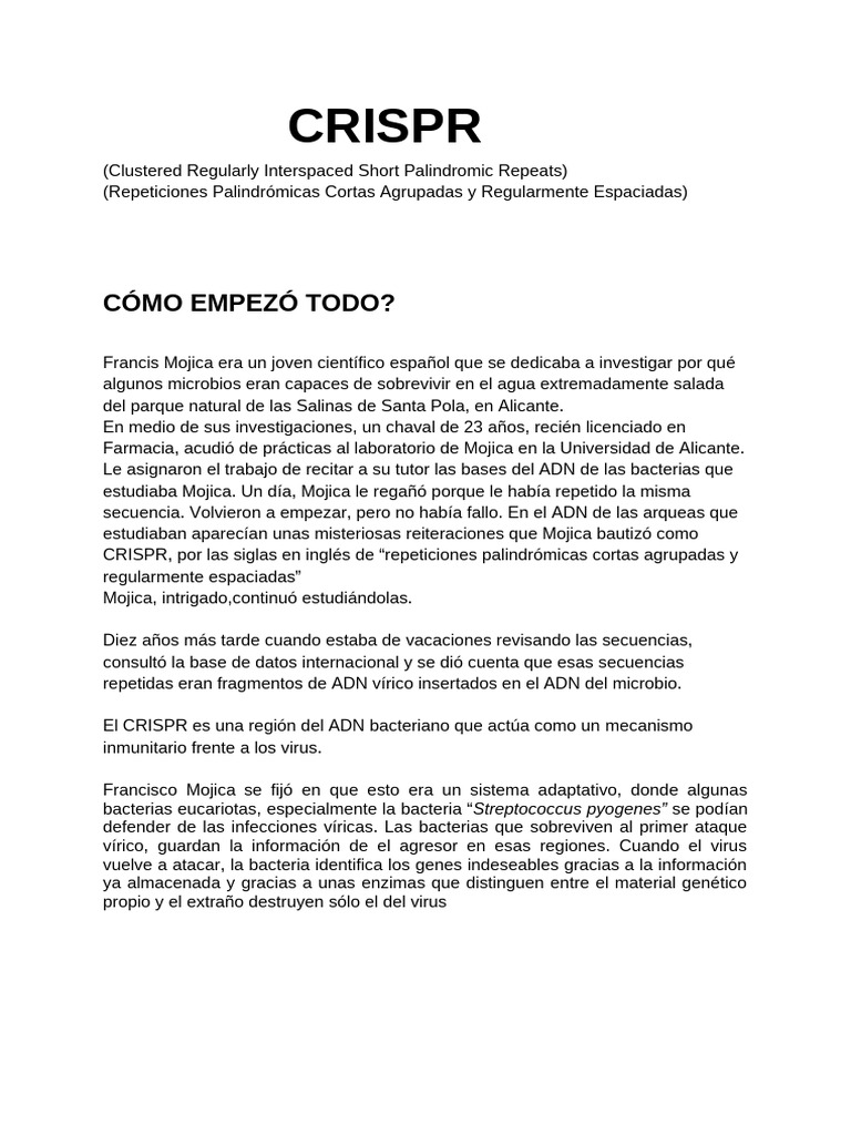 CRISPR | PDF | Crispr | Adn