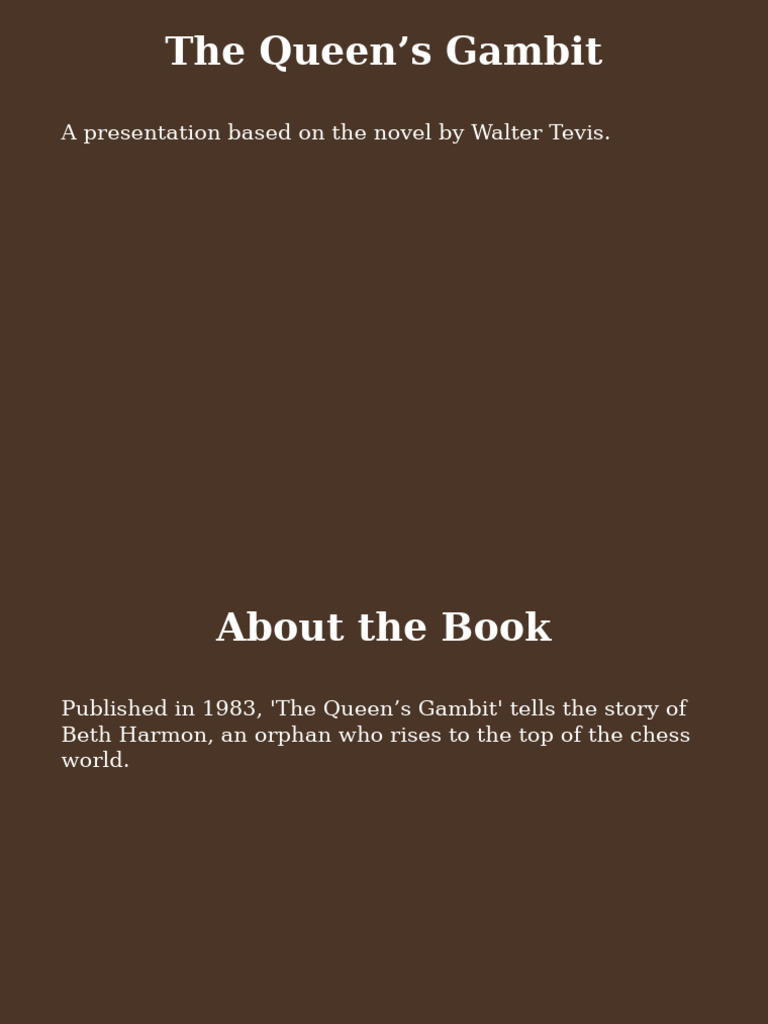 The Queens Gambit Presentation | PDF