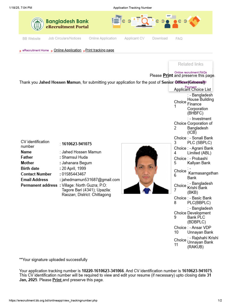 Mamun 10220 Senior Officer Track Id | PDF | Institutional Investors | Financial Services