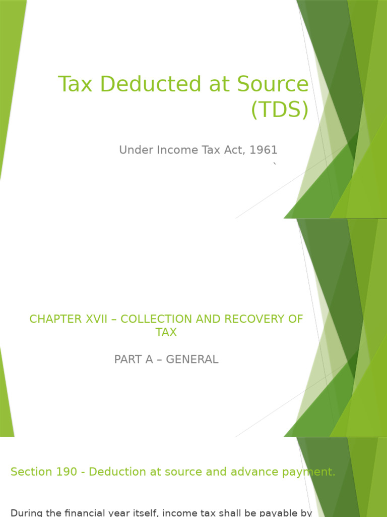 TDS Applicability - Copy-1 | PDF | Taxes | Receipt