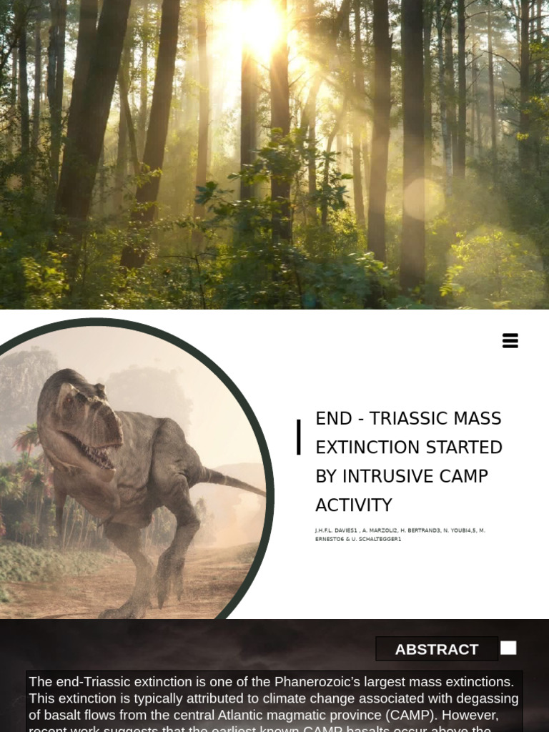 End-Triassic mass extinction started by intrusive CAMP activity pres | PDF | Igneous Rock ...