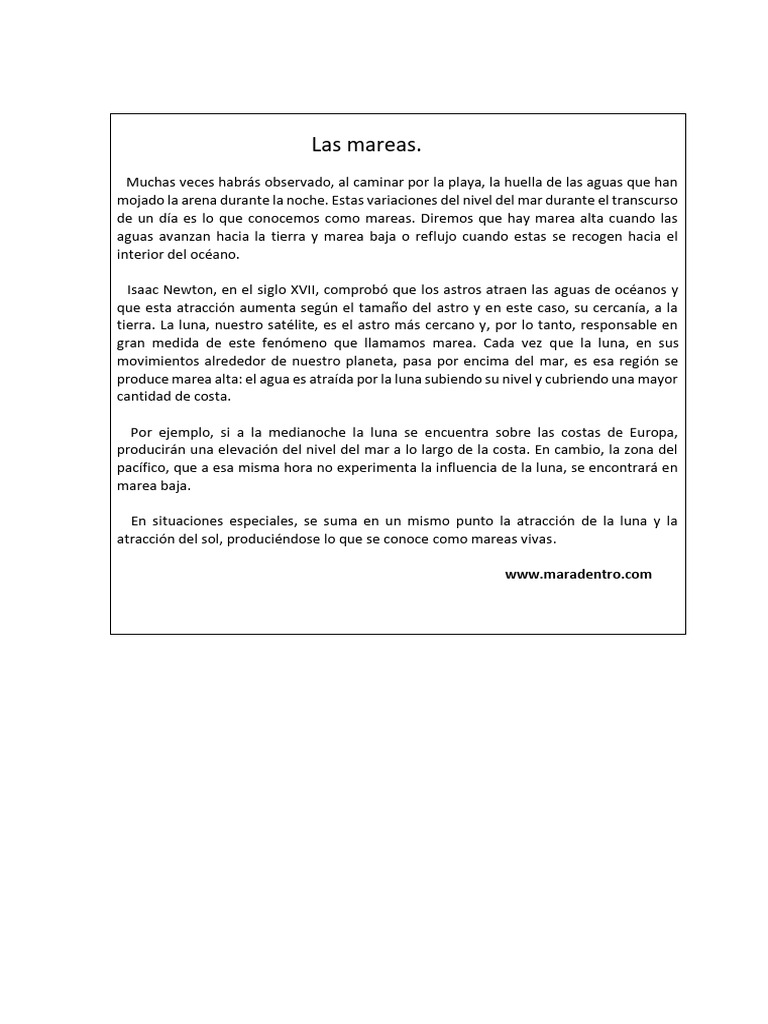 Las Mareas | PDF | Marea | Luna