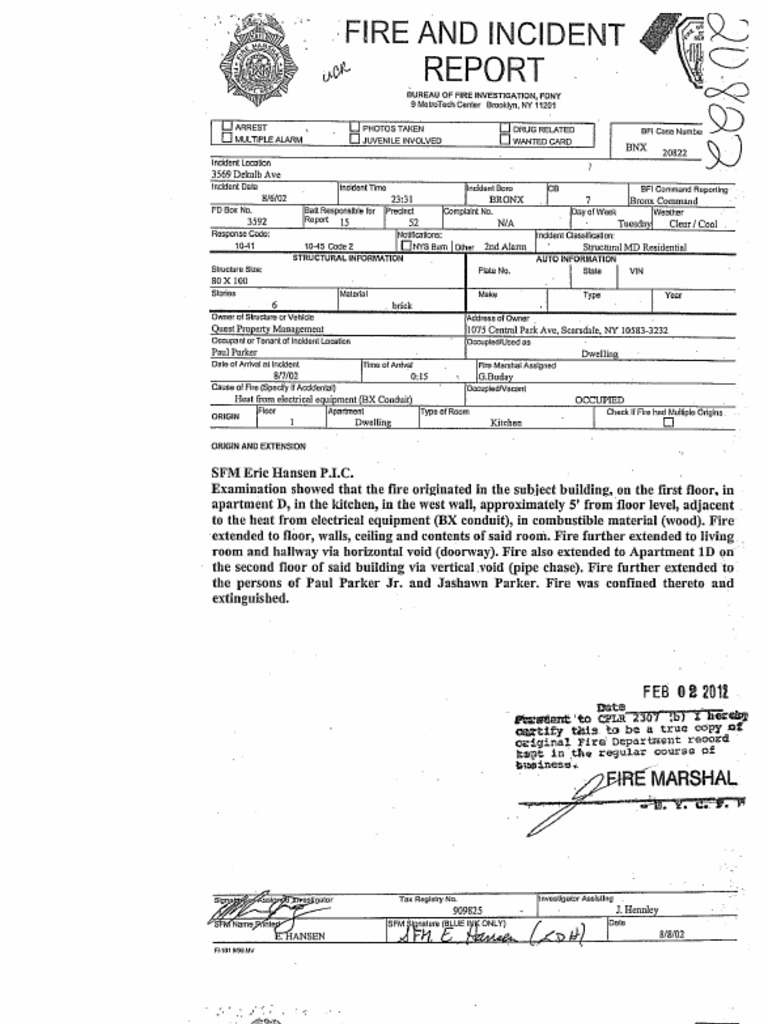 FDNY Report On Fatal Fire at 3569 DeKalb Ave. | PDF