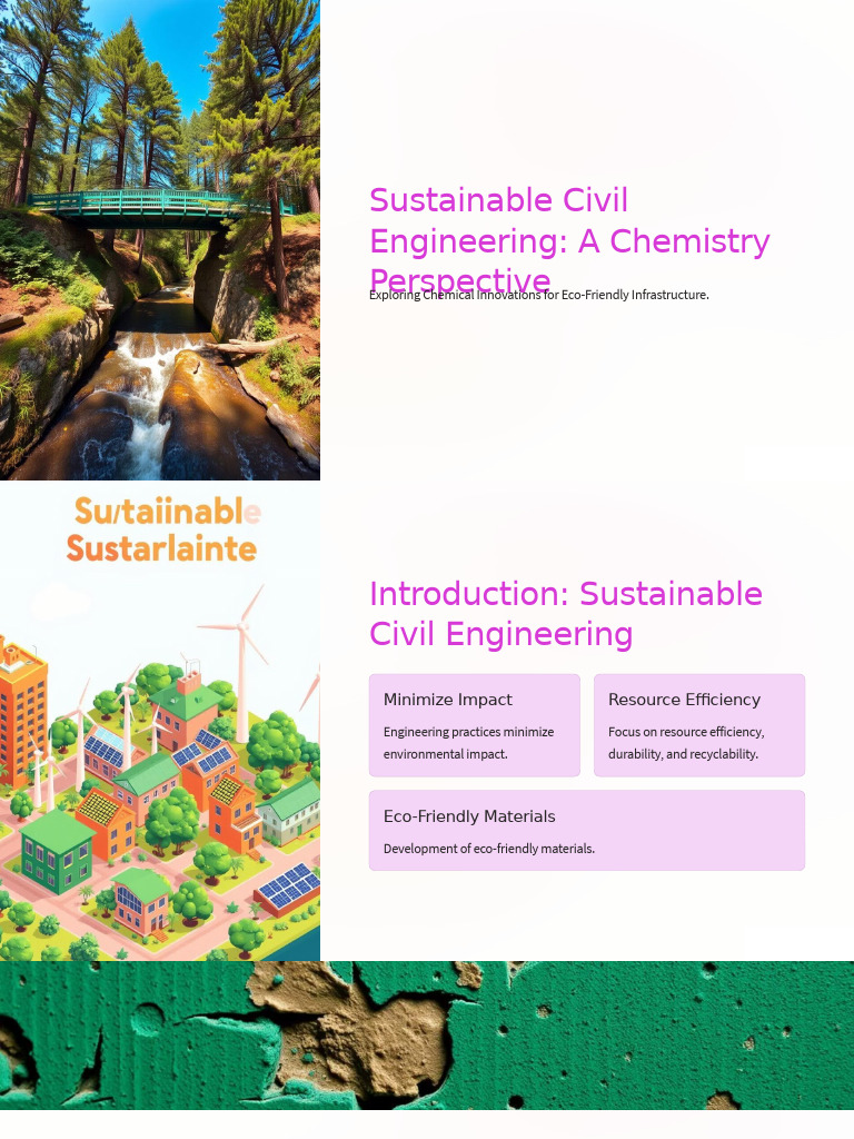 Sustainable Civil Engineering A Chemistry Perspective | PDF | Cement ...