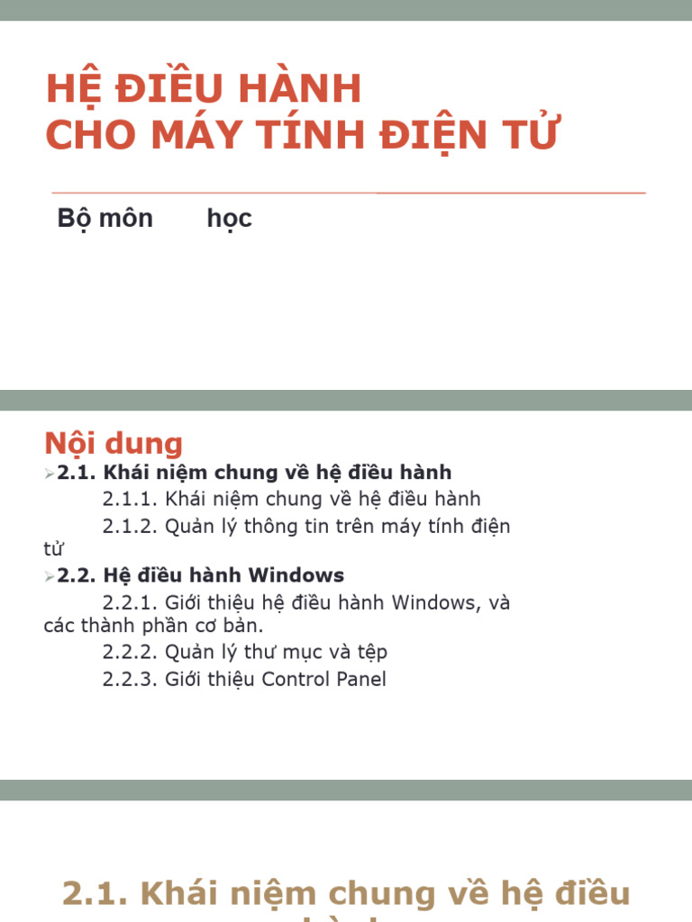 He Dieu Hanh Cho MTDT | PDF