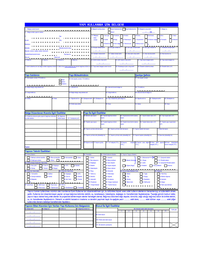Yapi Kullanma Izin Belgesi Iskan | PDF