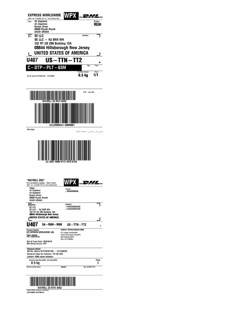 SE LLC Return Note for Order B1P158187183 | PDF | Business | Public Finance