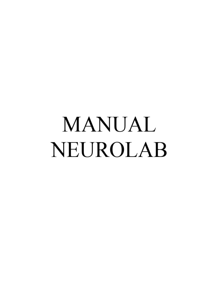 Manual De Prácticas De Neuroanatomía Pdf Cerebelo Neurona