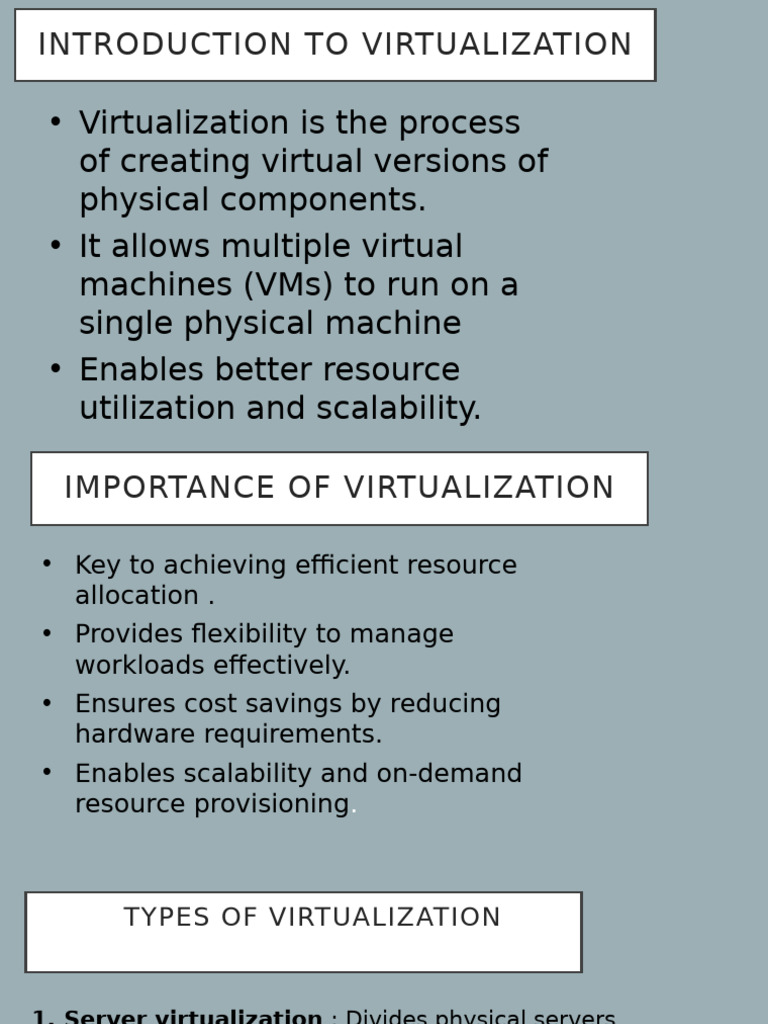 Understanding Virtualization Benefits | PDF