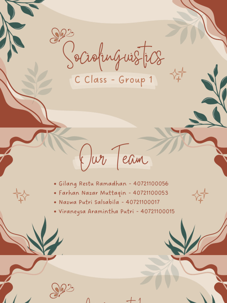 Brown Green Aesthetic Boho Portfolio Presentation | PDF | Linguistics ...