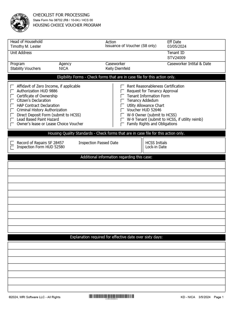 HUD Inspection Checklist 2024 | PDF | Lease | Leasehold Estate