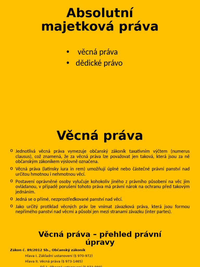 Věcná Práva | PDF