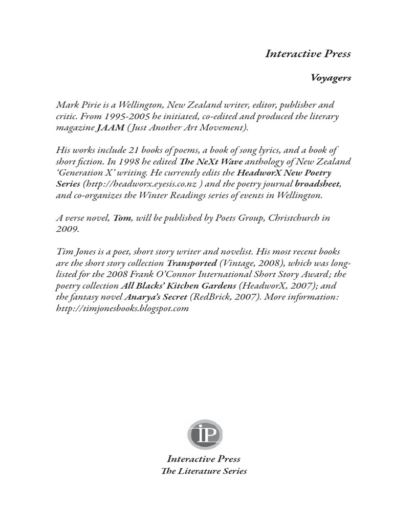 Interactive Press: Voyagers | PDF