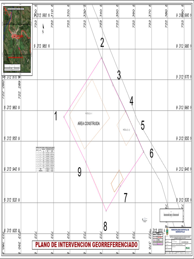 Pi-01 Plano Perimetrico | PDF | Geodesia | Cartografía