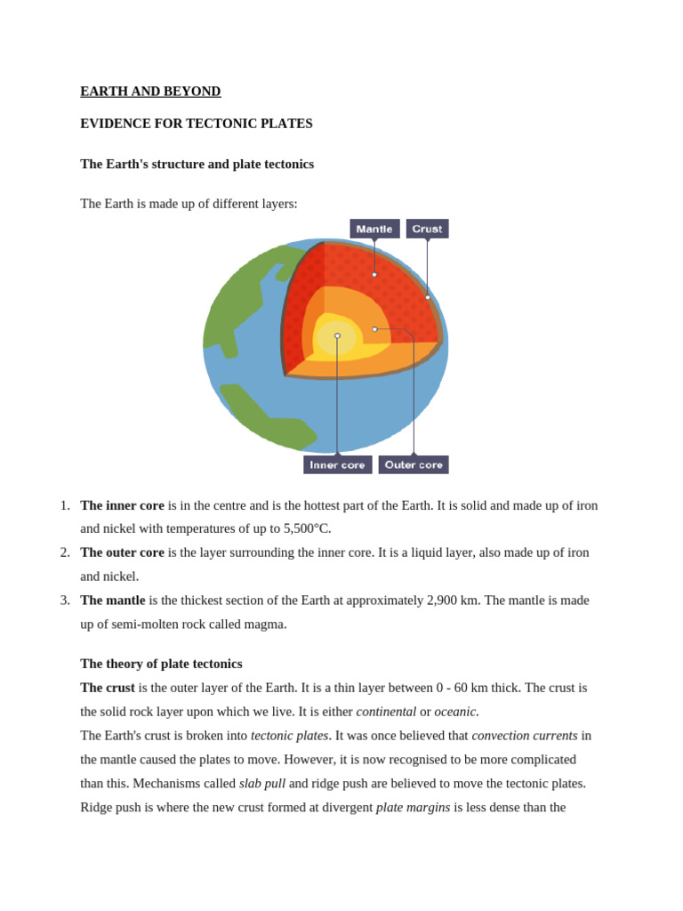Year 9 Science - Earth and Beyond | PDF | Plate Tectonics | Nebula