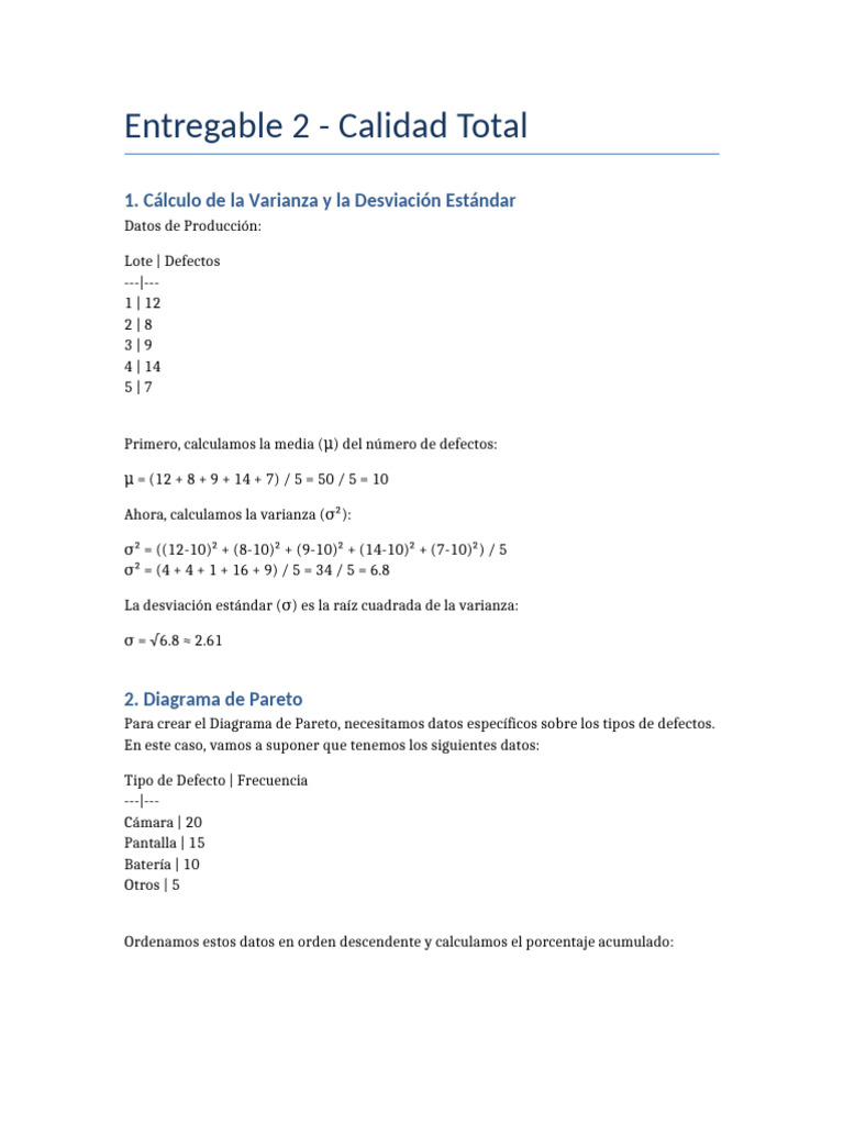 Entregable 2 Calidad Total | PDF