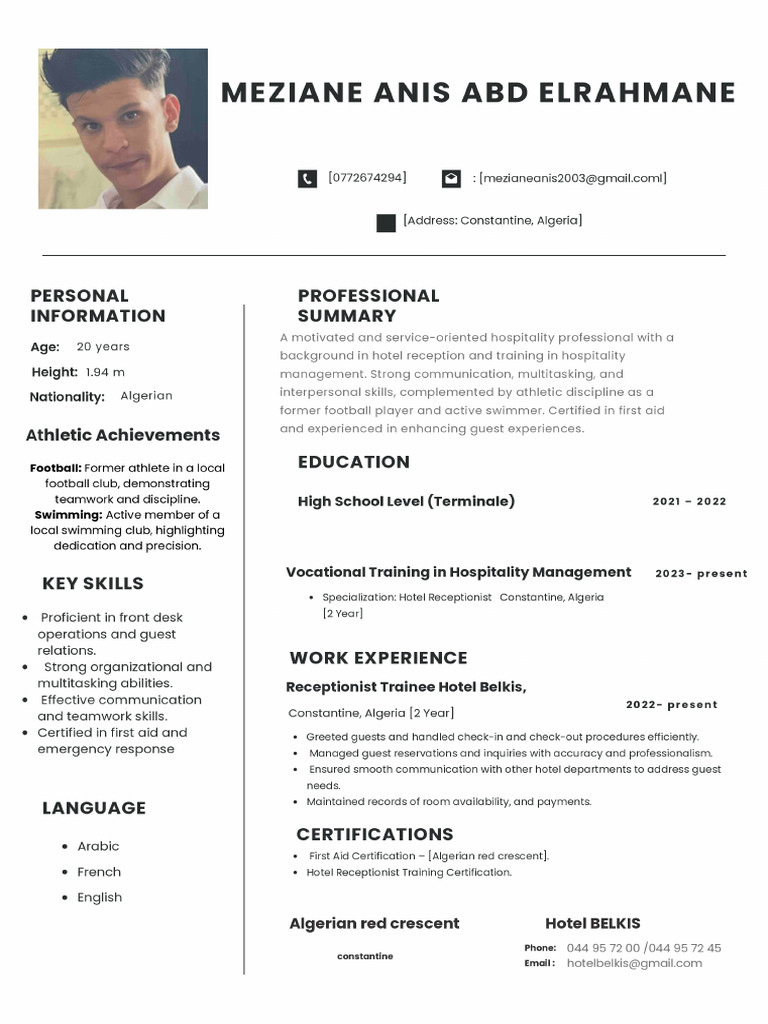 Professional Minimalist CV Resume | PDF