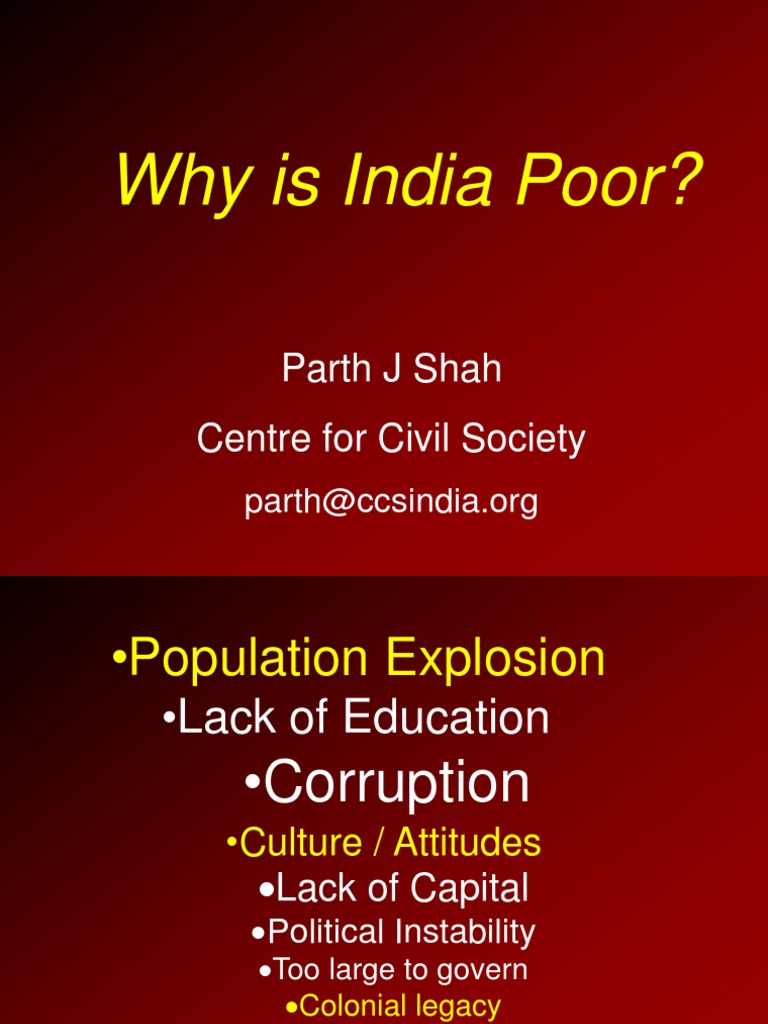 Why Is India Poor | PDF | Economic Freedom | United States Dollar