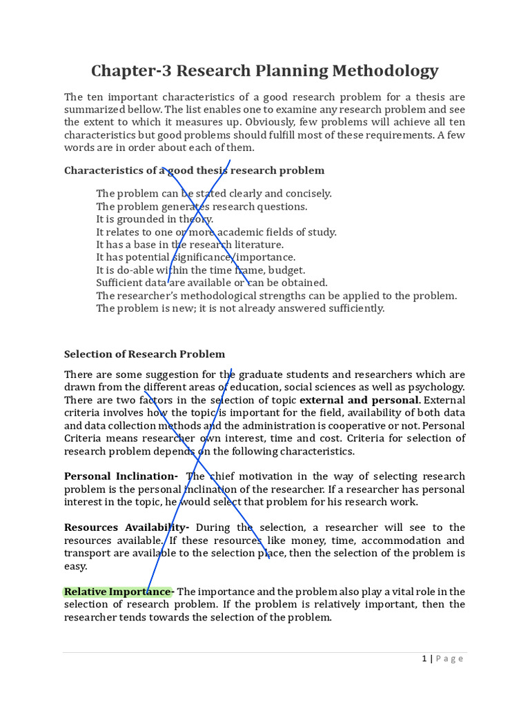 Chapter-3+Research Planning Methodology | PDF | Hypothesis ...