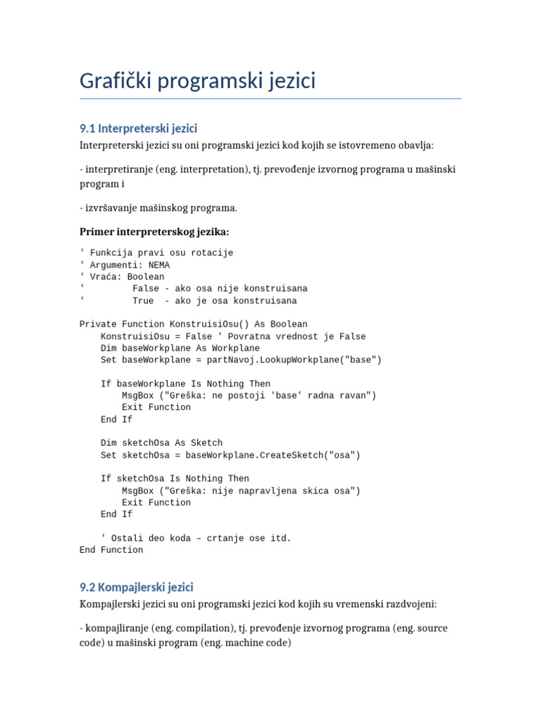 Graficki Programski Jezici | PDF
