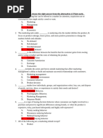 IMC Multiple Choice Quiz Questions | PDF | Marketing Communications ...