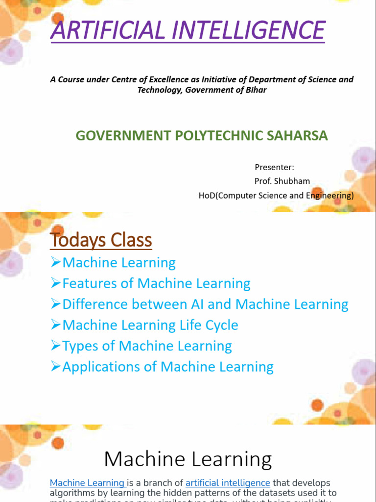 Artificial Intelligence Lec 1 PDF | PDF | Machine Learning | Statistical Classification