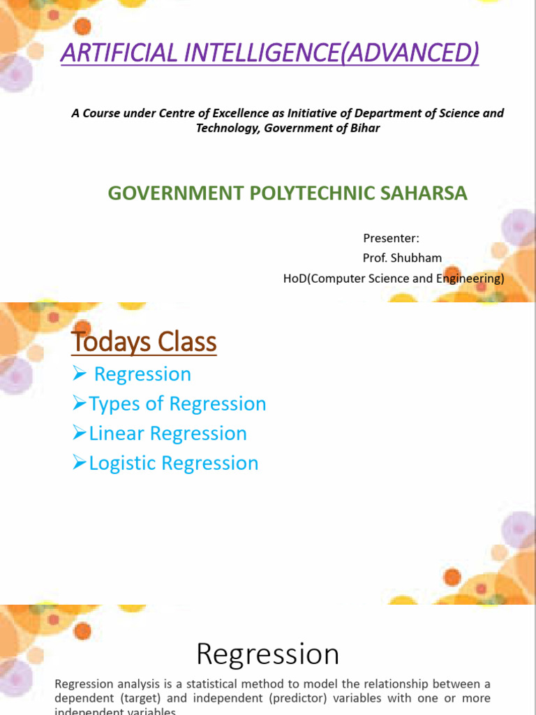 Artificial Intelligence Lec 4 | PDF | Linear Regression | Dependent And Independent Variables