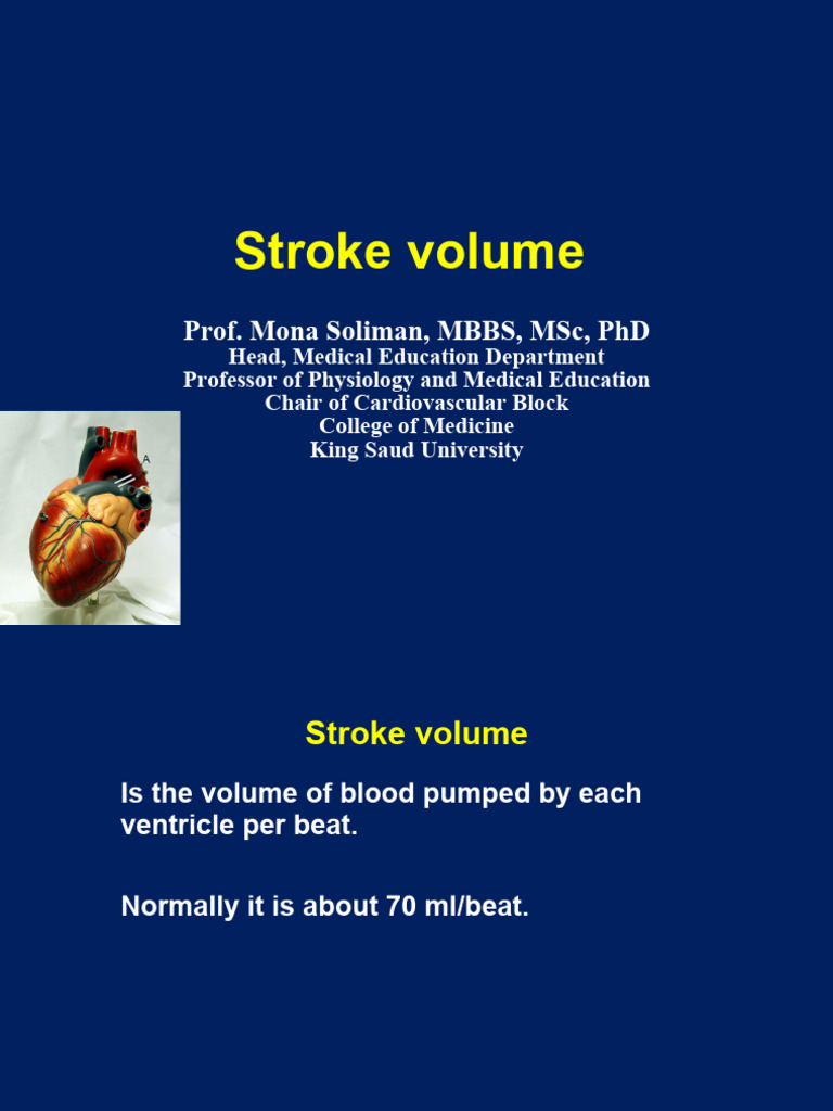 7,8- stroke volume, regulation and heart failure | PDF | Heart Failure ...